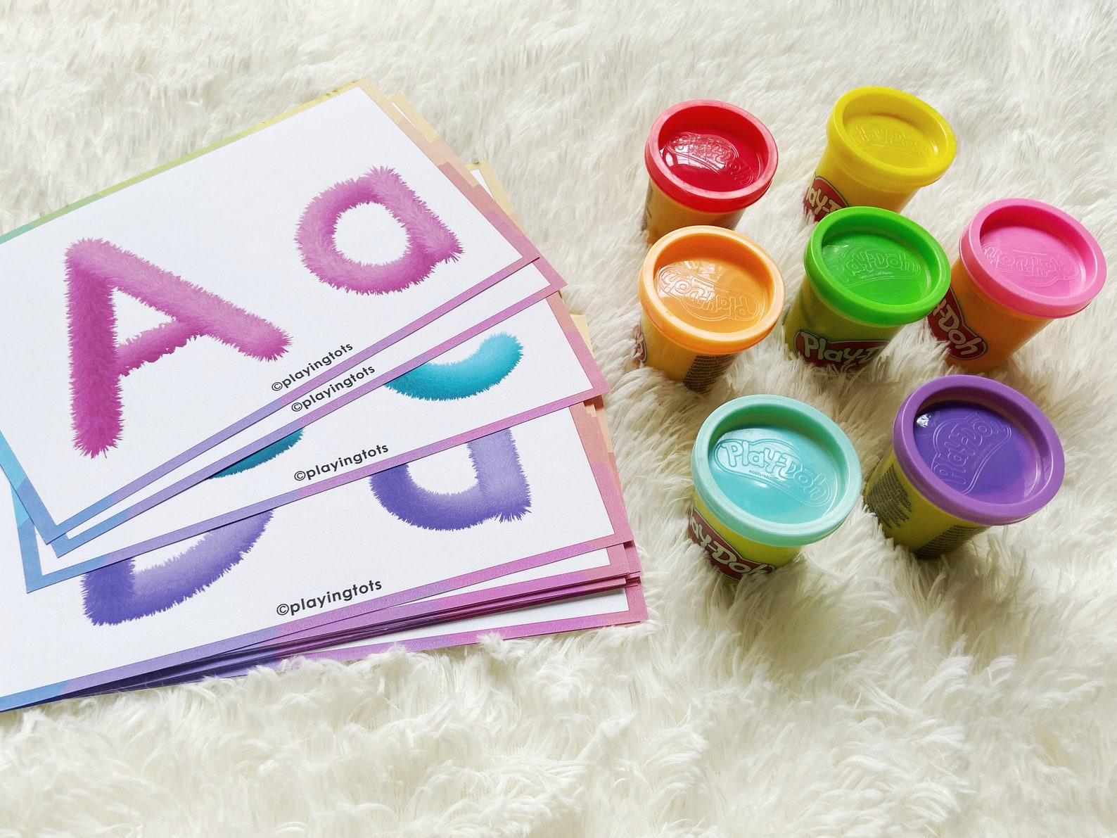 Alphabet Playdoh Cards Printable Uppercase and Lowercase - Etsy