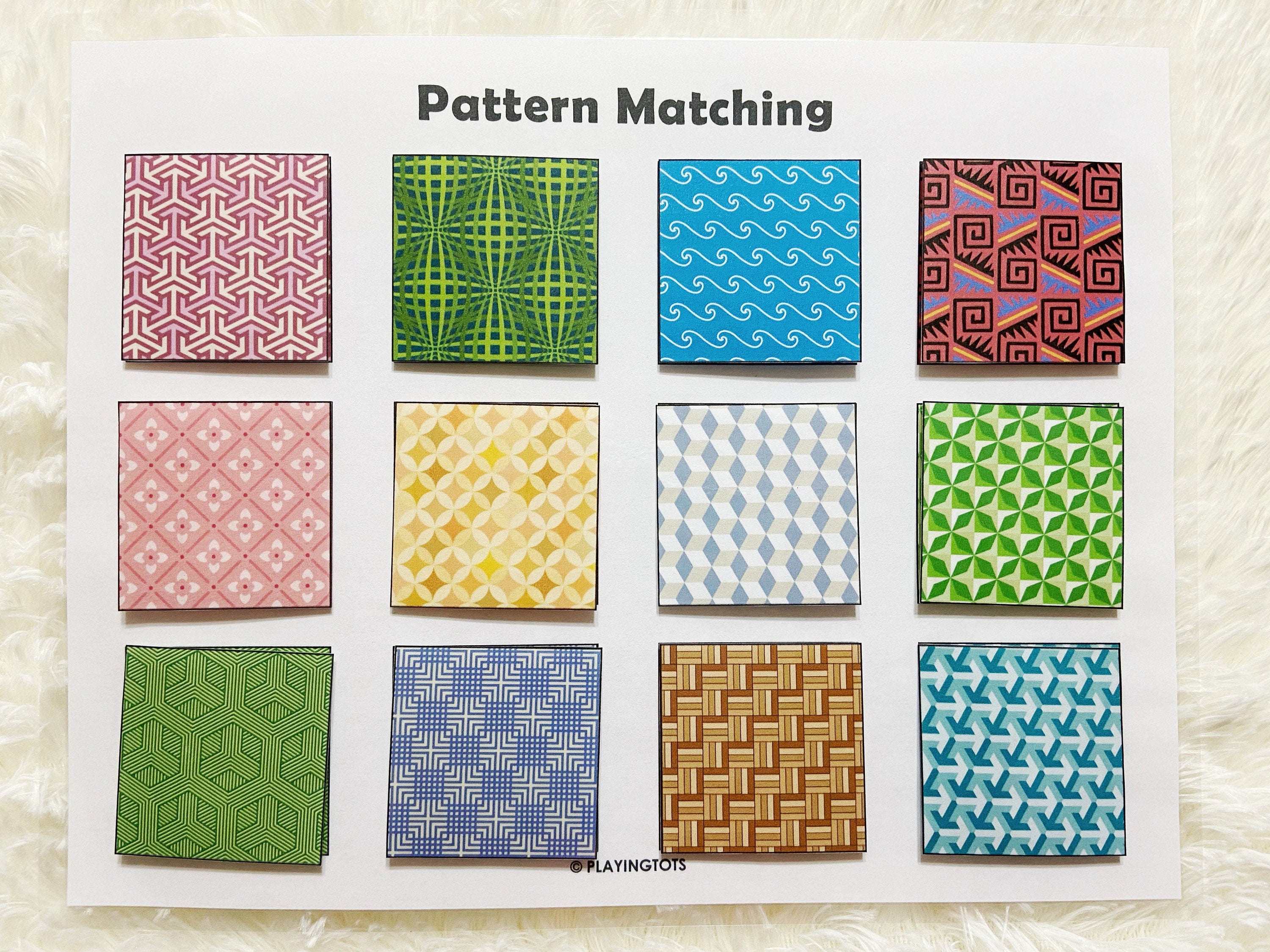 Patterns Matching Activity Printable Visual Discrimination - Etsy