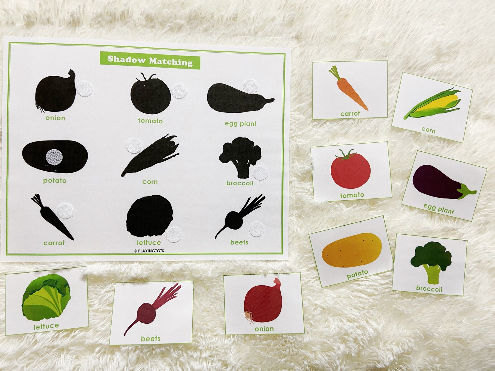 Fruits and Vegetables Shadow Matching Activity Printable - Etsy
