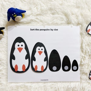 Penguin Busy Book Printable, Toddler Busy Book, Learning Binder, Winter ...