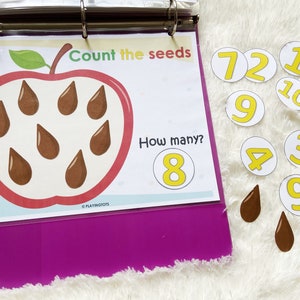 Apple Themed Busy Book Printable, Toddler Busy Book, Learning Binder ...