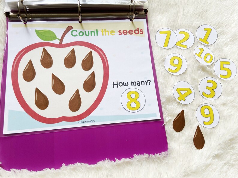 Apple Themed Busy Book Printable Toddler Busy Book Learning - Etsy