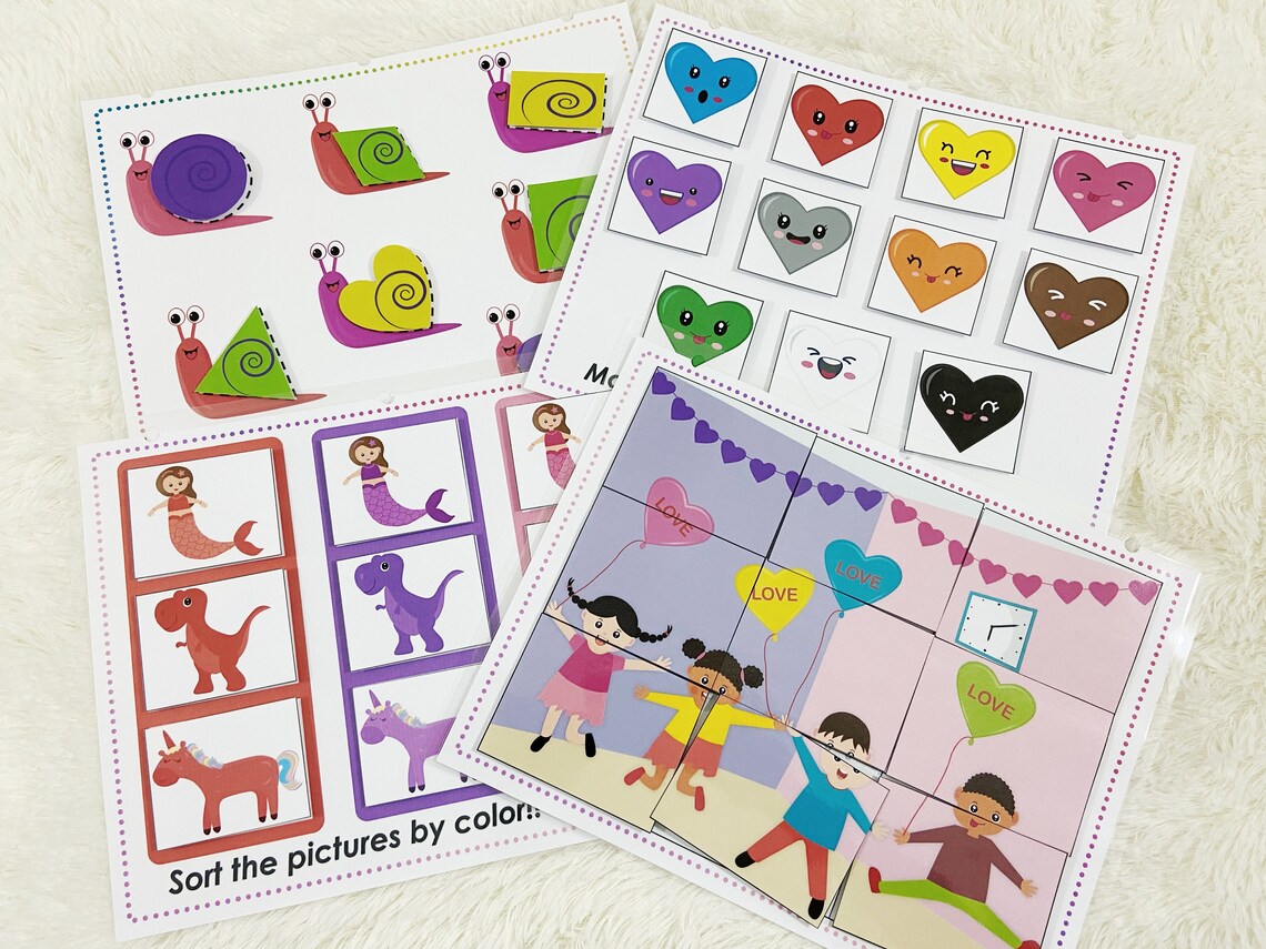 Valentines Day Busy Book Printable, Toddler Learning Binder, Preschool ...