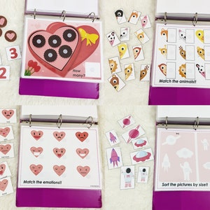 Valentines Day Busy Book Printable, Toddler Learning Binder, Preschool ...