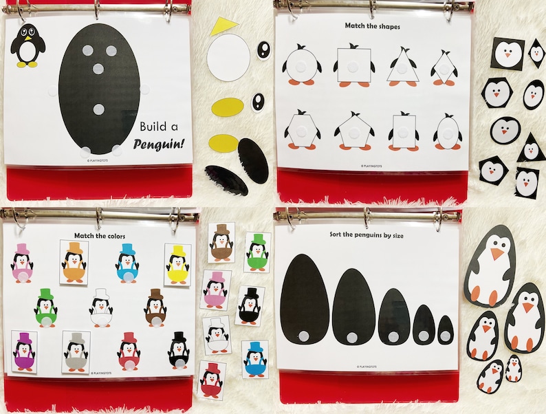 Penguin Busy Book Printable Toddler Busy Book Learning - Etsy