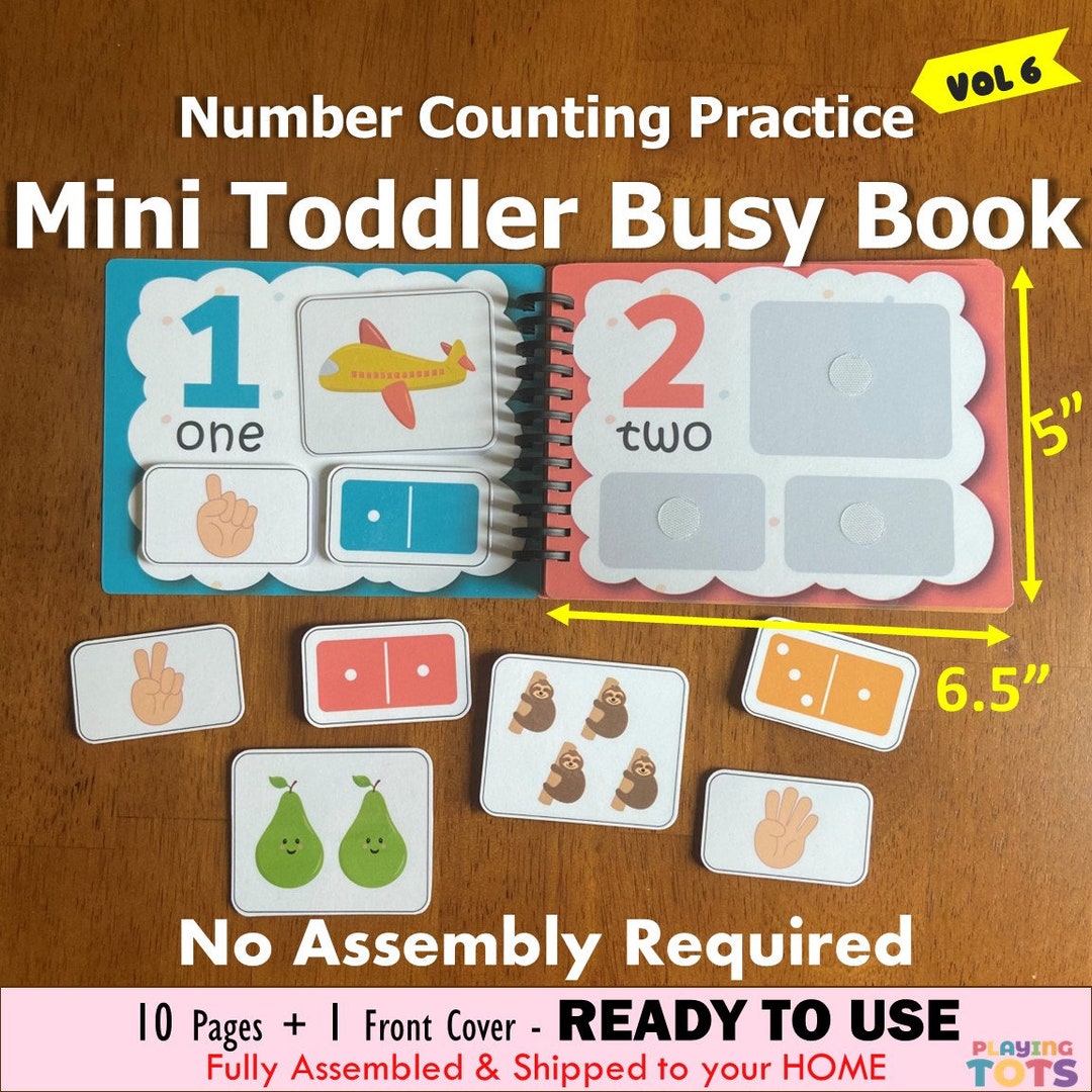 Toddler Mini Busy Book VOL6, Counting Practice Activity, Learn to Count ...