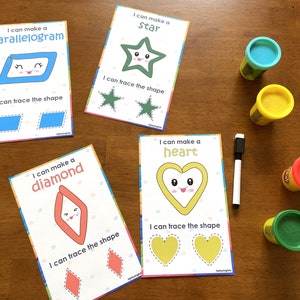 Shapes Playdoh Cards Printable, Play Dough Activity, Toddlers ...