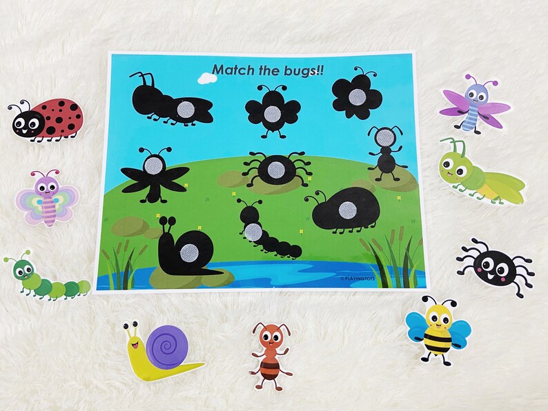 Bugs Matching Activities Printable Shadow or Silhouette - Etsy