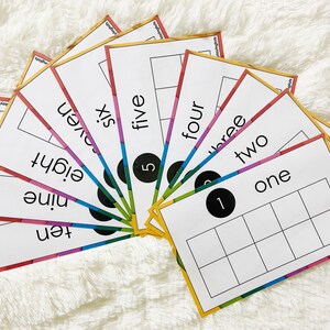 Ten Frames Activity Printable, Ten Frame Math, Learn to Count, Counting ...