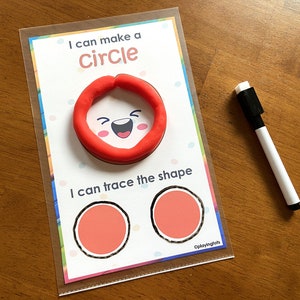 Shapes Playdoh Cards Printable, Play Dough Activity, Toddlers ...