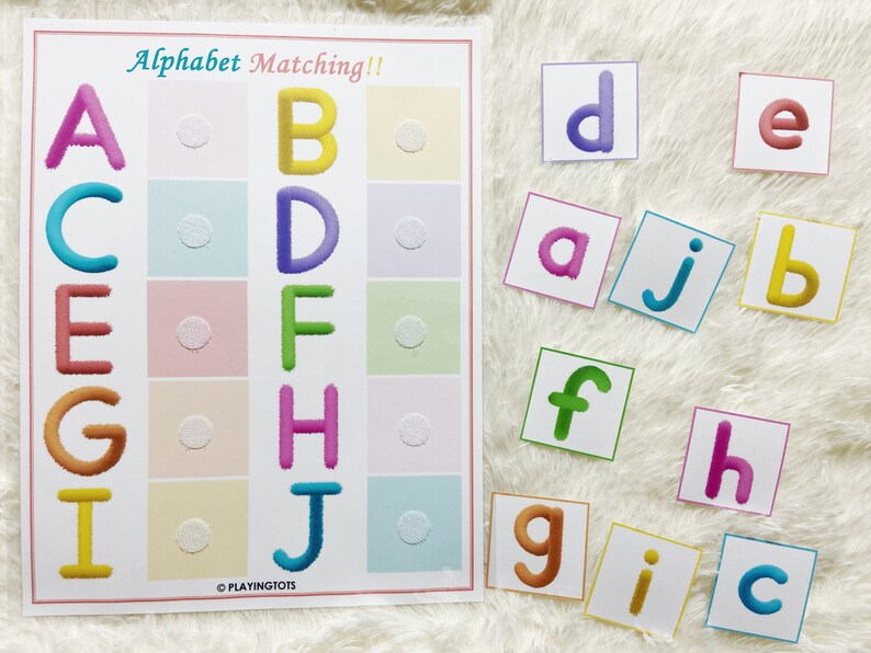 Alphabet Matching Activity Printable Uppercase and Lowercase - Etsy