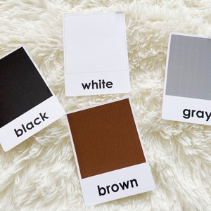 Colors Flashcards Printable, Flash Card for Babies & Kids, Montessori 3 ...