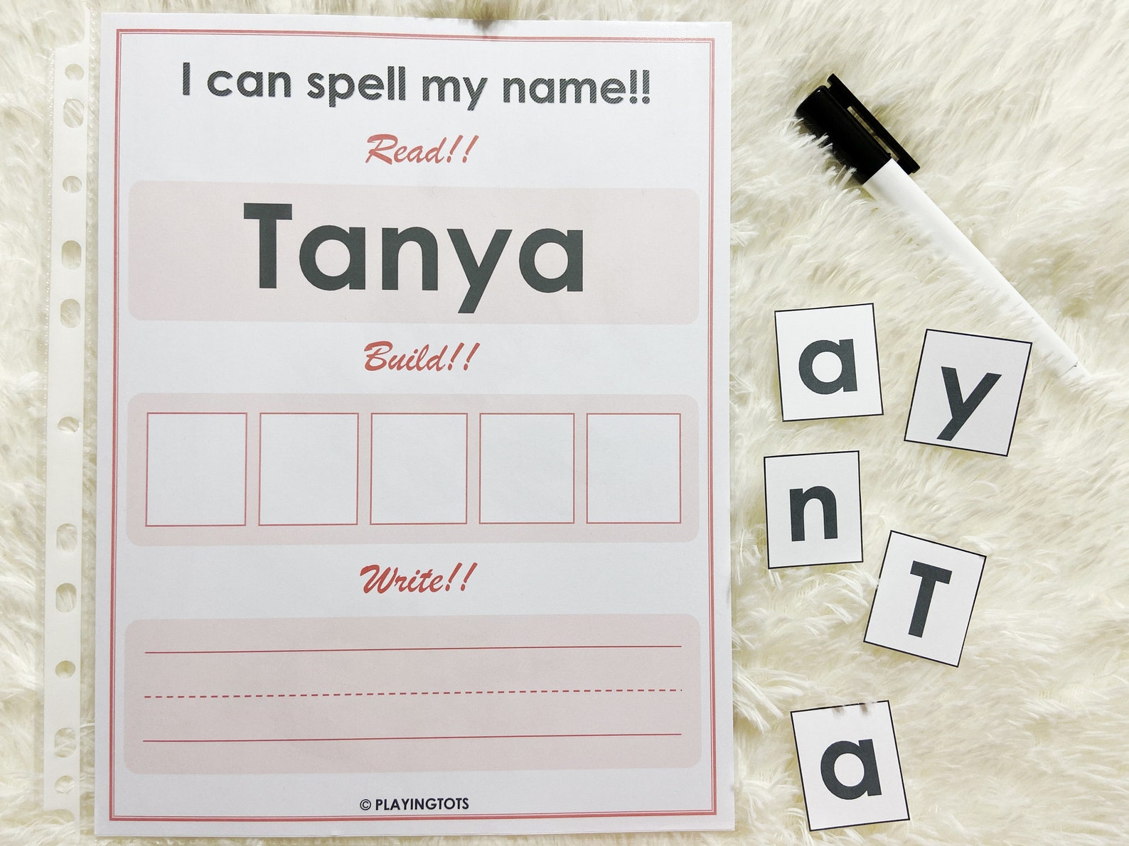 Name Spelling Practice Activity Printable Name Building - Etsy