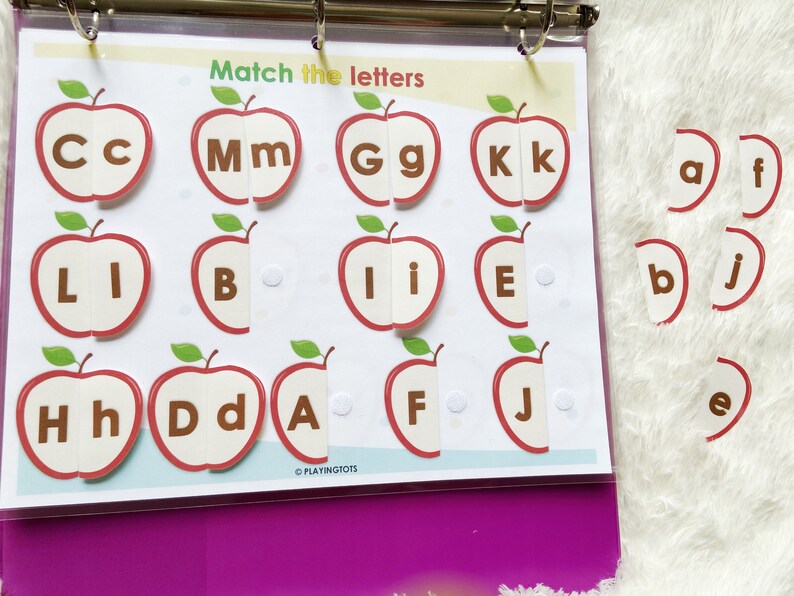 Apple Themed Busy Book Printable Toddler Busy Book Learning - Etsy