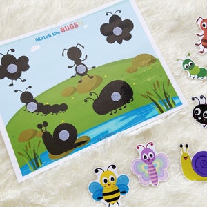 Animals Shadow Matching Activity Printable, Bugs Silhouette Toddler ...