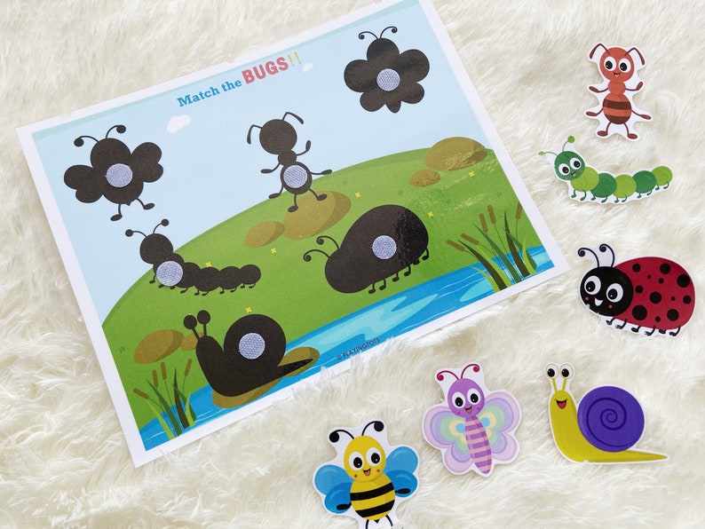 Animals Shadow Matching Activity Printable, Bugs Silhouette Toddler ...