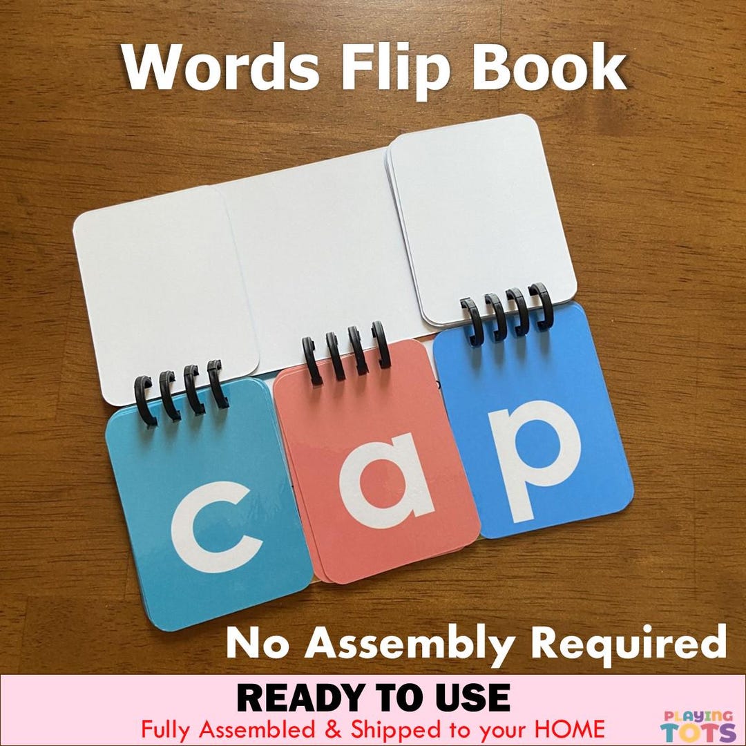Words Flip Book, CVC Rhyming Words, Word Family Reading Practice ...