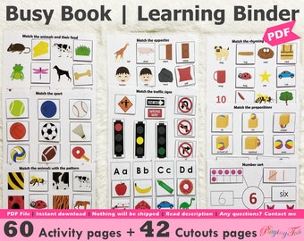 Personalized Toddler Learning Binder Fully Assembled Busy - Etsy