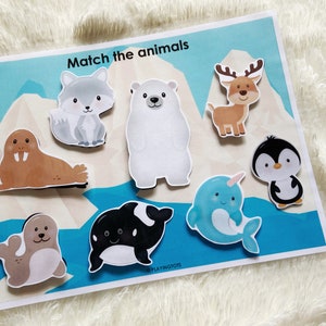 Arctic Animals Toddler Busy Book Printable, Learning Binder ...