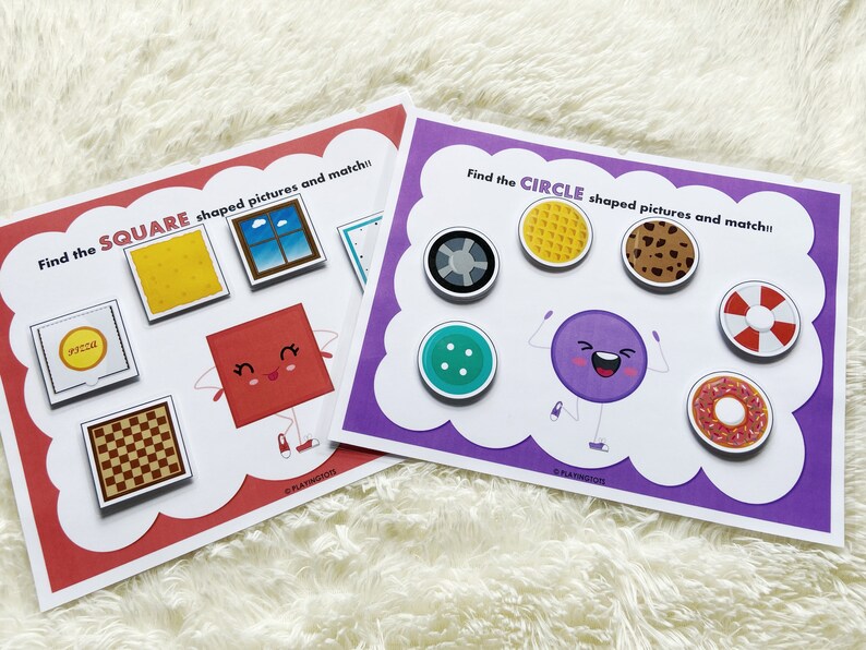 Shapes Busy Book Printable Toddler Busy Book Learning - Etsy