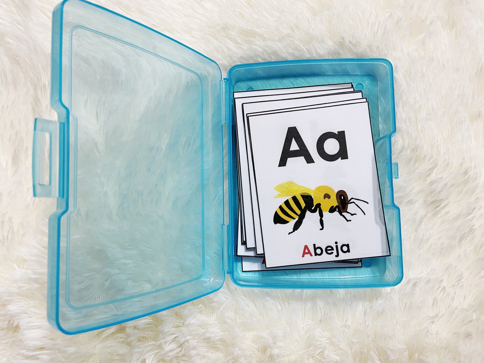 Spanish Alphabet Flash Cards Printable, Alphabet Picture Flashcards ...