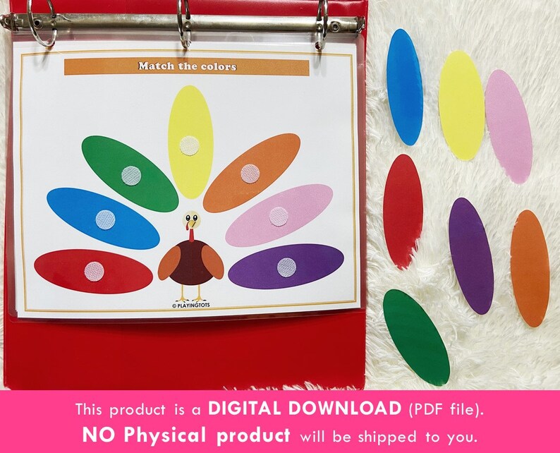 Turkey Themed Busy Book Printable for Toddlers Thanksgiving - Etsy