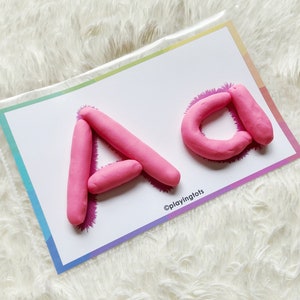 Alphabet Playdoh Cards Printable, Uppercase and Lowercase Letters ...