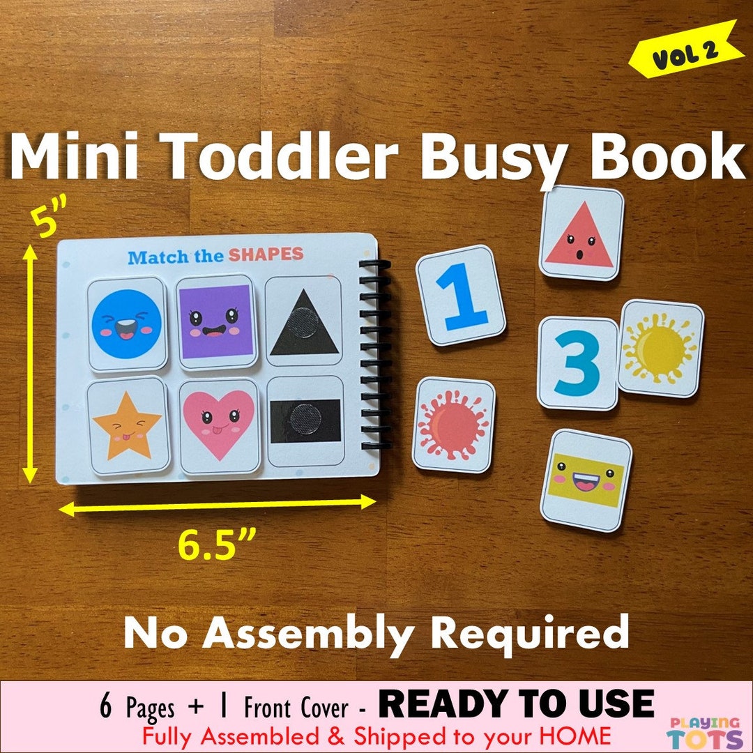 Toddler Mini Busy Book VOL2, Fully Assembled, First Learning Binder ...