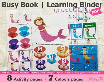 Toddler Busy Book Printable Pack Toddler Learning Folder - Etsy Australia