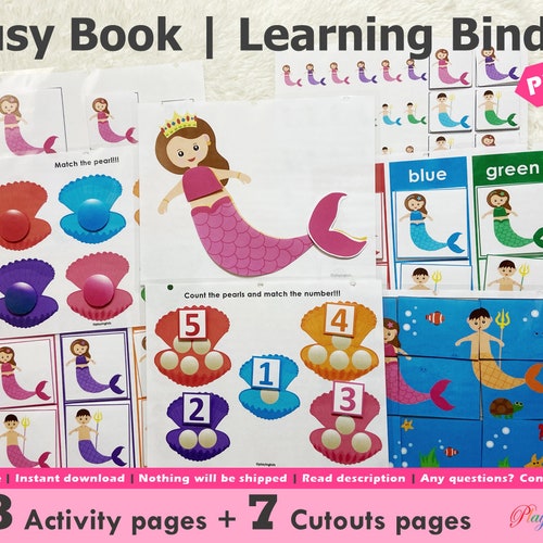 Toddler Busy Book Printable Learning Folder Quiet Book - Etsy