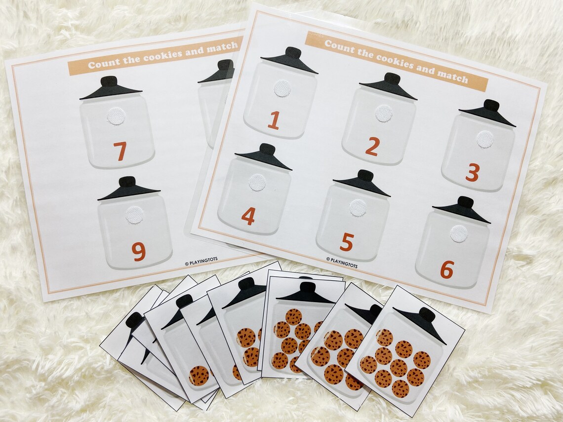 Cookies Counting Activity Printable Learn to Count Preschool - Etsy