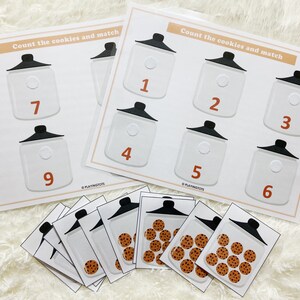 Cookies Counting Activity Printable, Learn to Count, Preschool Math ...