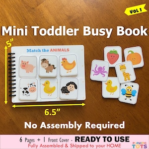 Toddler Mini Busy Book VOL1, Fully Assembled, First Learning Binder ...