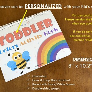Toddler Busy Book Fully Assembled Learning Binder Colors - Etsy