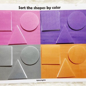 Colors and Shapes Sorting Activity Printable Toddler Busy - Etsy Canada