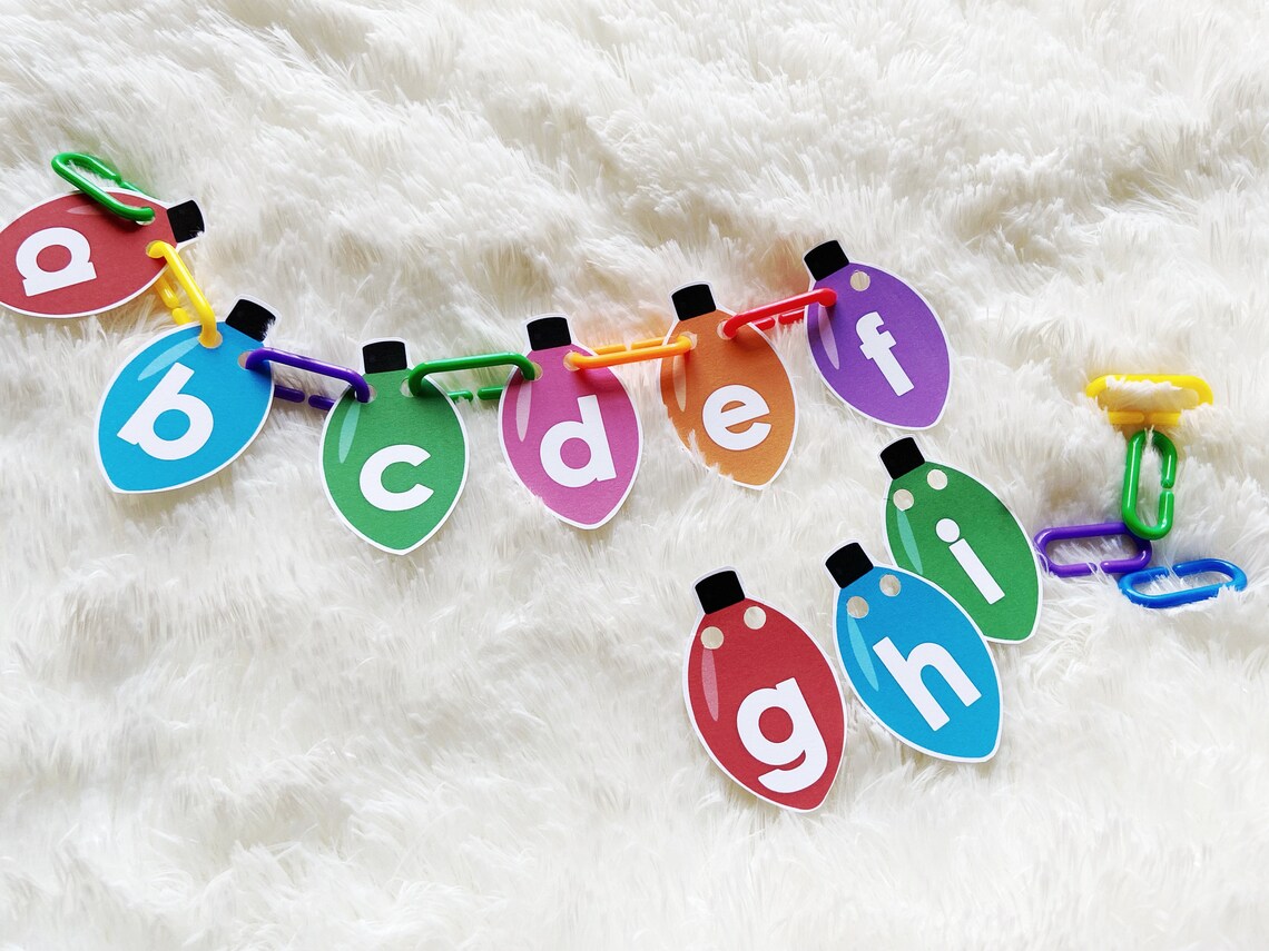 Christmas Toddler Activities Printable Alphabet Linking | Etsy
