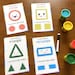 Shapes Playdoh Cards Printable, Play Dough Activity, Toddlers ...