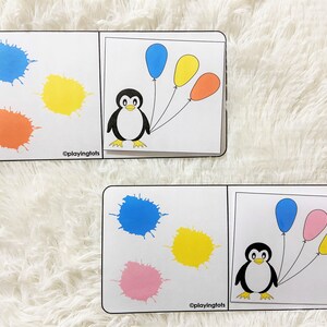 Balloon Colors Sorting Activity Printable Toddler Busy Bags | Etsy