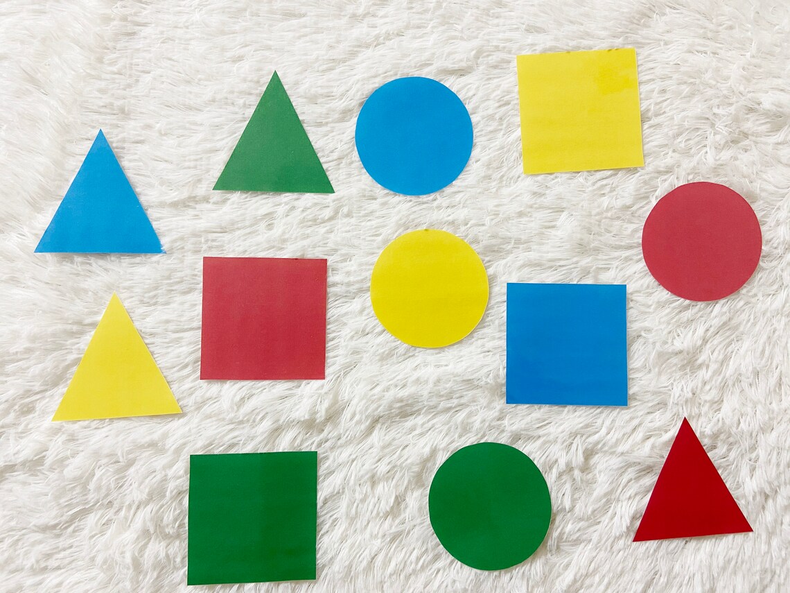 Shapes and Color Sorting Activity Printable Shapes and Colors - Etsy