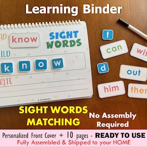 Sight Words Activity Book, Fully Assembled, Learning Binder, Busy Book ...