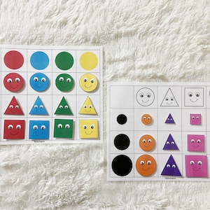 Colors Sorting and Size Sorting Activity Printable, Toddler Busy Book ...