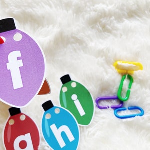 Christmas Toddler Activities Printable, Alphabet Linking, Numbers ...