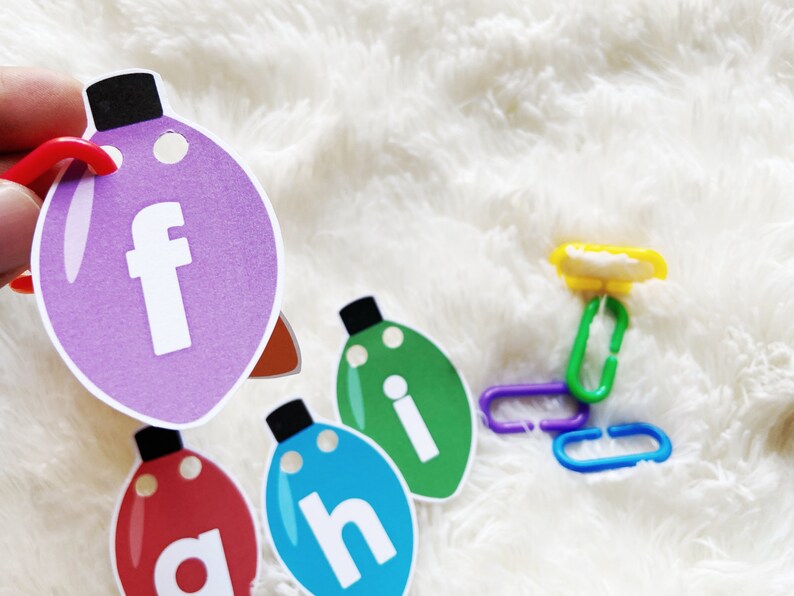 Christmas Toddler Activities Printable Alphabet Linking | Etsy