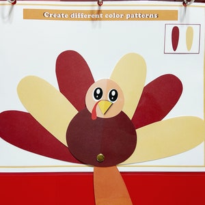 Turkey Themed Busy Book Printable for Toddlers, Thanksgiving Busy Book ...