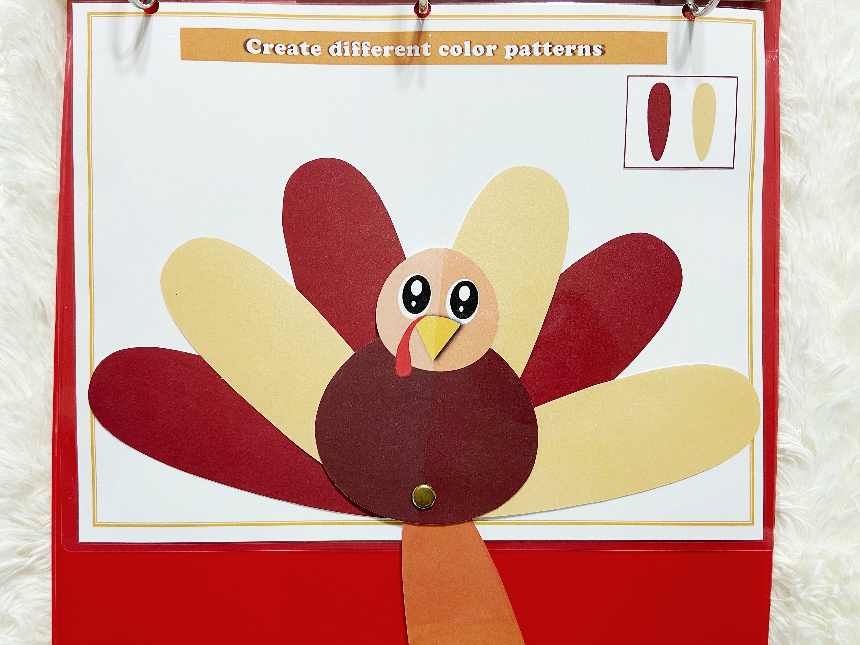 Turkey Themed Busy Book Printable for Toddlers Thanksgiving | Etsy