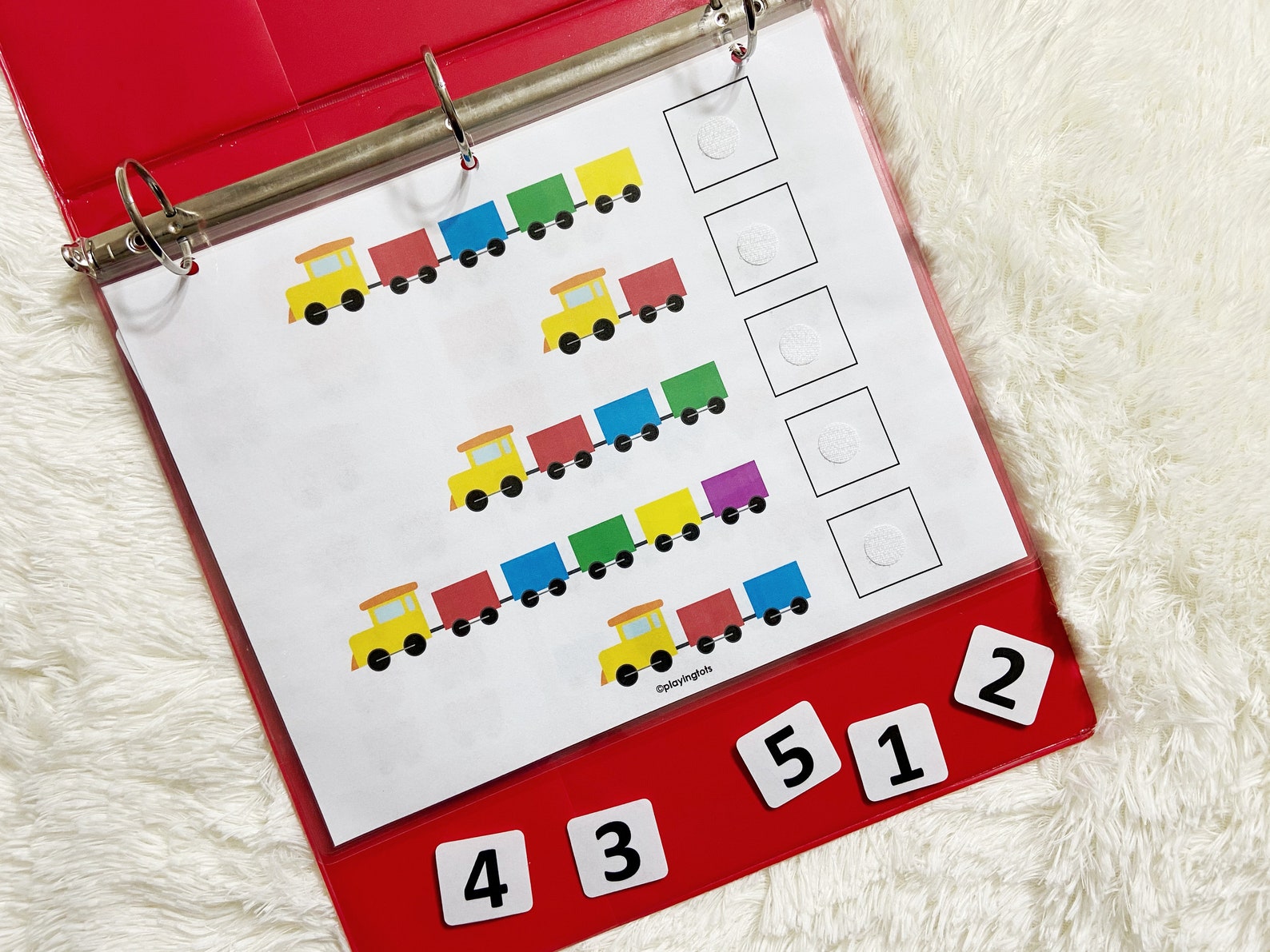 Numbers Match and Counting Activity Printable Numbers 1 to | Etsy