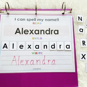 Editable 9 Letter Name Spelling Practice Activity Printable, Name ...