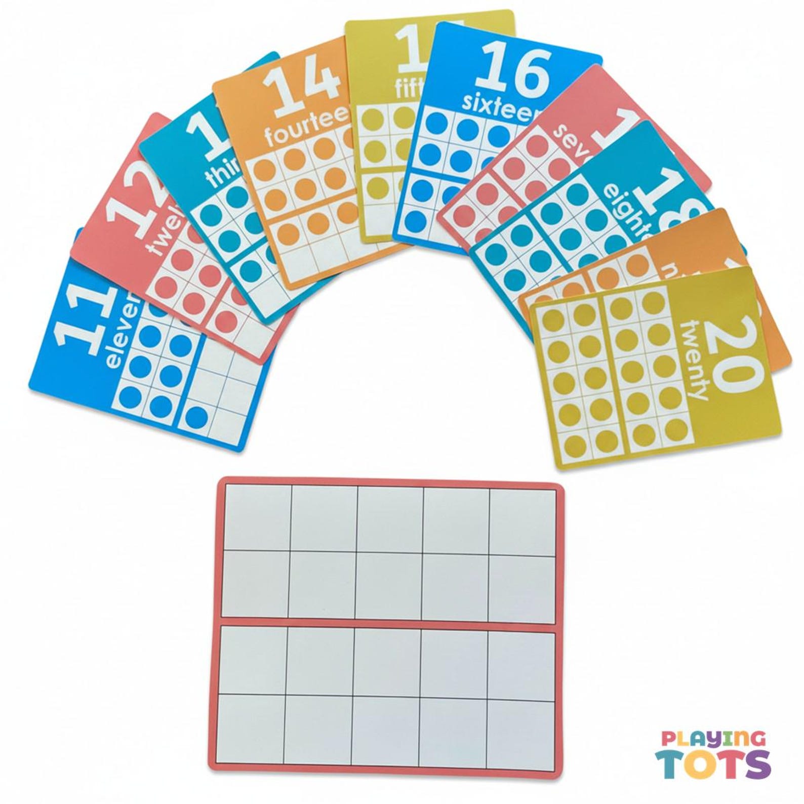 Ten Frames Flash Cards Printable, Ten Frame Math, Learn to Count ...