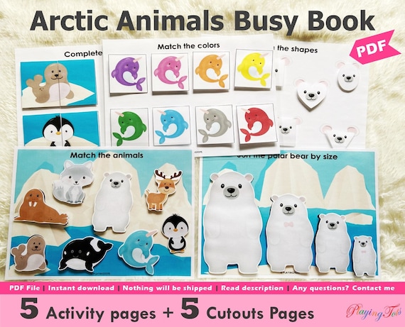 Arctic Animals Toddler Busy Book Printable Learning Binder - Etsy