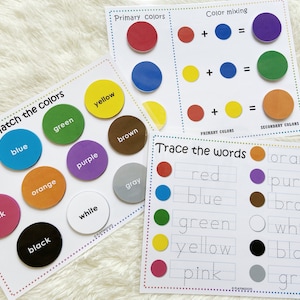 Colors Busy Book Printable, Toddler Busy Book, Learning Binder, Toddler ...